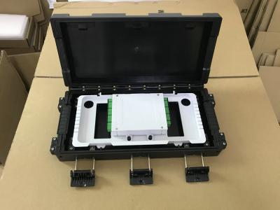 China FTTB 24C Horizontal Fiber Optic Closure Plastic ABS Inline Fiber Enclosure for sale