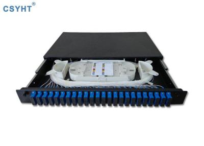 China 1U 19'' Rack Mount 24 Ports FTTH Fiber OPTIC Patch Panel Drawer PANEL for sale