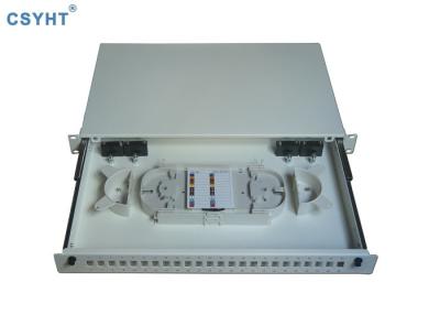 China 1U Rack Mount 24 Ports 19 INCH DRAWER OPTICAL FTTH Fiber Patch Panel for sale
