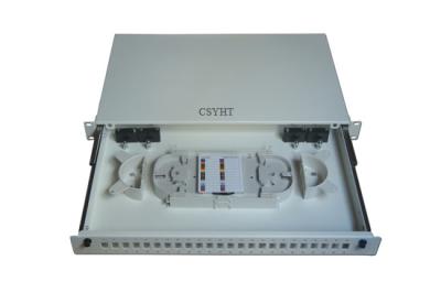 China 24 fibers 19 inchRack mounted fiber optic patch panel ARS24BM use in FTTX GPON CATV Telecommunications for sale
