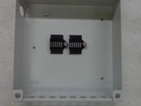 China Metal Indoor and Outdoor Fiber Distribution Box wall Mounted 8 Ports FTTH Fiber Optic Terminal Box for sale