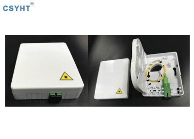 China MM SM 4c ABS FTTH Termination Box 2 SC LC Duplex Iso9001 Wall Mounted for sale