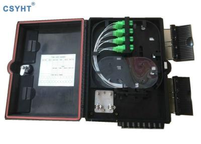 China Rainfall Resistant 16FO Ftth Terminal Box 8 LC Fiber Optic Enclosures for sale