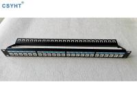 China 19'' 1U Electrostatic Power Fiber Optic Panel CAT5 CAT6 Module Phosphor Bronze for sale