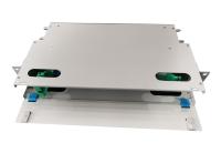 China Electrostatic 24FO Cable Termination Patch Panel 2 Sliding Trays SC LC 19