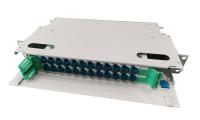 China Electrostatic 24FO Cable Termination Patch Panel 2 Sliding Trays SC LC 19
