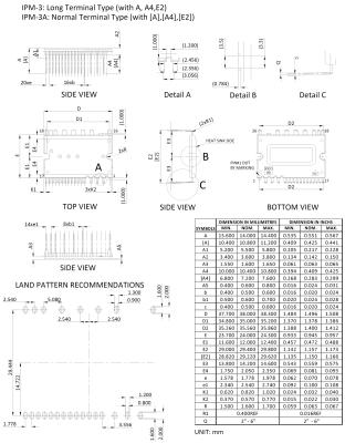 China 3 phase inverter module with trench shielded planar gate IGBT and current limiting resistors AOS AIP3D05A060Q4 for sale