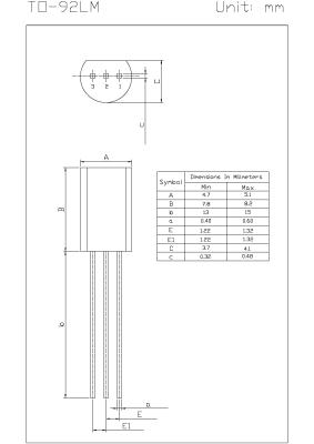 China NPN transistor BLUE ROCKET 2CS2383-Y featuring high VCEO in TO-92LM plastic package for sound output for sale