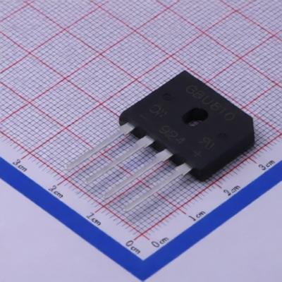 China Durable Glass Passivated Bridge Rectifier Diodes GBU810 with Marked Polarity and Through Hole Mounting for sale