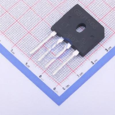 China RoHS Compliant DIODES GBU1508 HF Bridge Rectifier with Glass Passivated Technology and PCB Mounting for sale