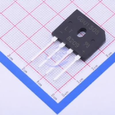 China molded plastic DIODES GBU1508 glass passivated bridge rectifier with 15 amp forward current rating for sale