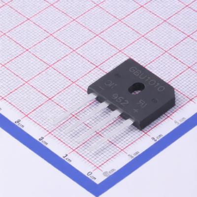 China 10 amp glass passivated bridge rectifier diodes GBU1010 designed for high surge current and pcb performance for sale