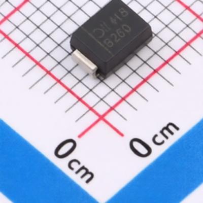China Lead Free RoHS Compliant DIODES B260-13-F Schottky Rectifier with Surge Overload Rating up to 50 Amps Peak for sale