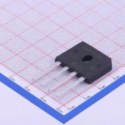 China single phase 60Hz glass passivated bridge rectifier featuring DIODES GBU606 with molded plastic case for sale