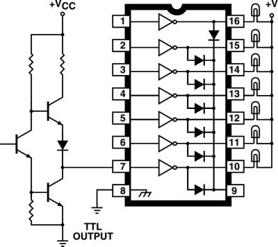 China relay and indicator light driver DOWO ULN2003 DW Darlington transistor array with TTL CMOS compatibility for sale