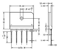 China three phase diode bridge rectifier DIOTEC DBI25-18A compliant with RoHS REACH and Conflict Minerals for sale