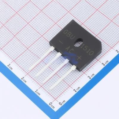 China Single Phase Bridge Rectifier FUXINSEMI GBU1510 Glass Passivated Molded Plastic Case RoHS Compliant for sale
