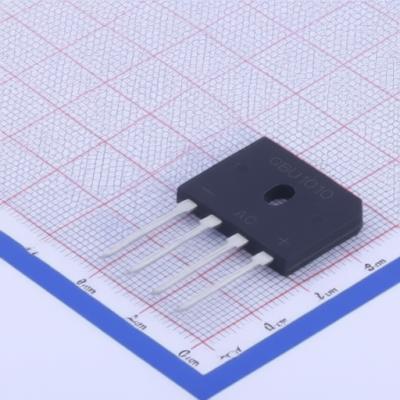 China molded plastic case single phase bridge rectifiers FUXINSEMI GBU1010 with glass passivated chip junctions for sale