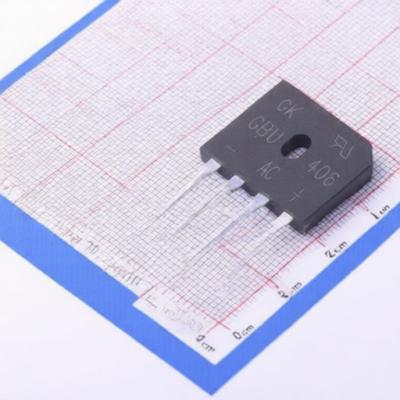 China single phase 4 amp bridge rectifier GOODWORK GBU406 designed for printed circuit board applications for sale