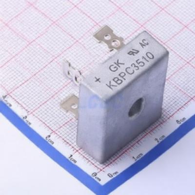 China Single phase bridge rectifier GOODWORK KBPC3510 with 35 amp current capacity and max forward voltage drop 1.2 volts for sale