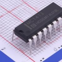 China Darlington array IC HGSEMI MC1413N with open collector outputs and continuous collector current of 500mA per channel for sale
