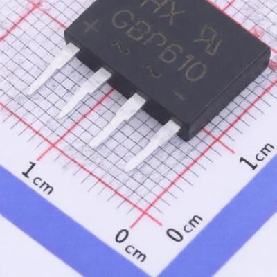China Huixin GBP610 6 ampere single phase bridge rectifier with polarity marking and solder plated terminals for sale