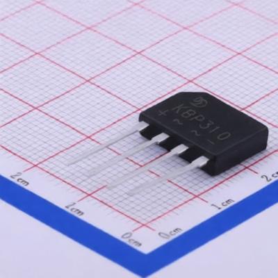 China molded plastic bridge rectifier Jingdao Microelectronics KBP310 with 1000V PRV and 3 ampere forward current for sale