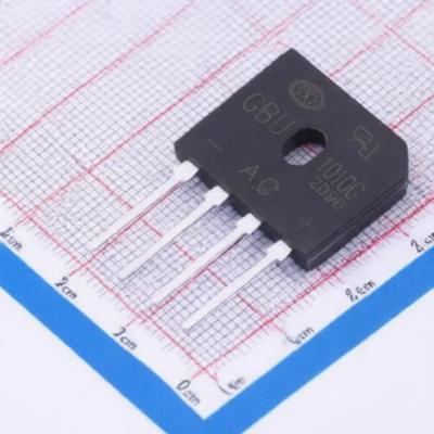 China High surge current capability single phase bridge rectifier JUXING GBU1010G with molded plastic body for sale