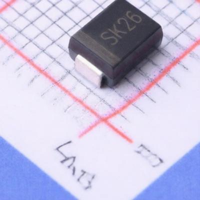 China 2 Amp Schottky Rectifier Leiditech SK26B Featuring Molded Plastic Material and AEC Q101 Certification for sale