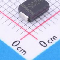 China Rectifier diode KUU SS24 with molded plastic case and color band cathode polarity identification for sale