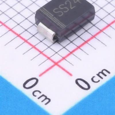 China Rectifier diode KUU SS24 with molded plastic case and color band cathode polarity identification for sale
