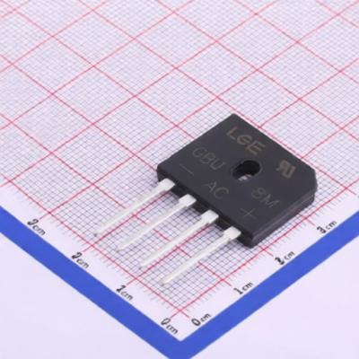 China High Voltage Silicon Bridge Rectifier LGE GBU8M with 1000V Peak Voltage and 8 Ampere Forward Current for sale
