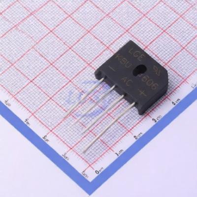 China 600 Volt LGE KBU606 Silicon Bridge Rectifier 6 Ampere Forward Current for Power Supply Electronics for sale