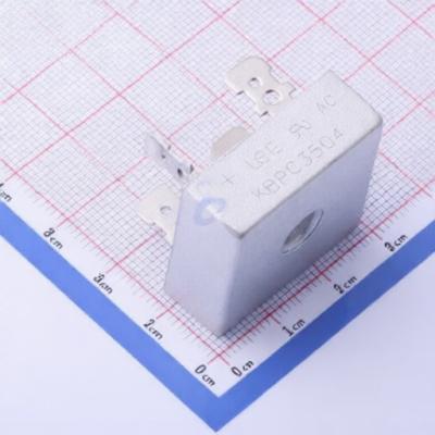 China molded plastic silicon bridge rectifier LGE KBPC3504 with 1000V PRV and 400A surge current rating for sale