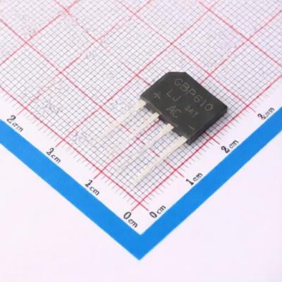China single phase silicon bridge rectifier LangJie GBP610 with molded plastic UL94V 0 flame retardant body for sale