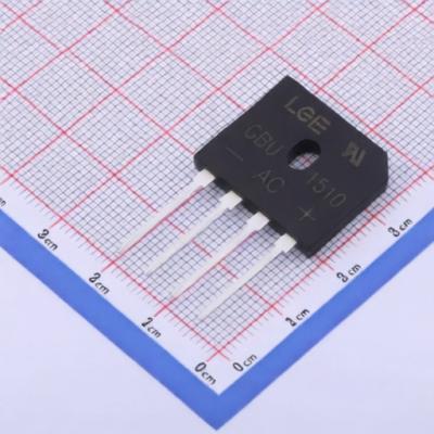 China Glass passivated junction bridge rectifier LGE GBU1510 featuring ul 94v0 flame retardant plastic material for sale