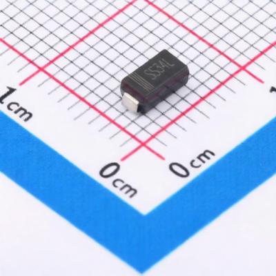 China Surface mount LangJie SS34L Schottky barrier rectifier with low forward voltage and cathode marking for sale