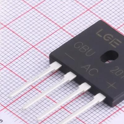 China Glass passivated junction bridge rectifier LGE GBU2010 with UL 94V0 flammability recognized plastic for sale