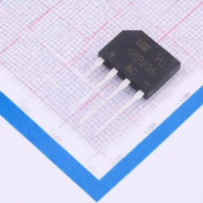 China Molded Plastic Silicon Bridge Rectifier LGE GBP208 with 1000V VRRM and 70A Peak Forward Surge Current for sale