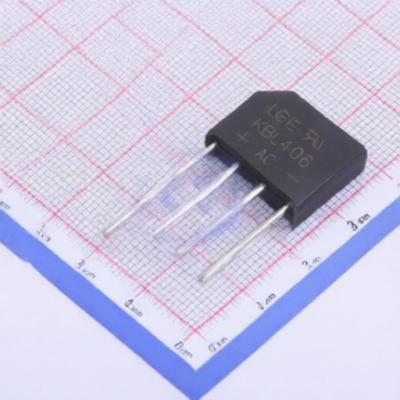 China Compact Molded Plastic LGE KBL406 Silicon Bridge Rectifier with 600 Volt Maximum DC Blocking Voltage for sale