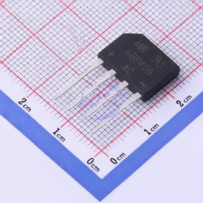 China Glass passivated bridge rectifier LGE KBP406 with 4 ampere current and high surge current capability for sale