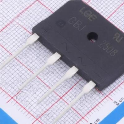 China Glass Passivated Bridge Rectifier LGE GBJ2508 with 25 Ampere Forward Current and Circuit Board Mount for sale