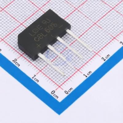 China Single phase half wave silicon bridge rectifier LGE GBL608 designed for resistive and inductive loads for sale