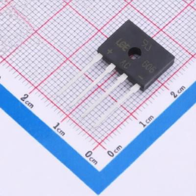 China Silicon Bridge Rectifier LGE LGE606 with Molded Plastic Body and 420 Volt Maximum RMS Voltage Rating for sale
