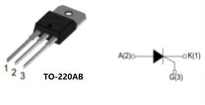 China BT151-500R-LGE Silicon Controlled Rectifier SCR with Molded Plastic Case and Table Glass Passivation for sale
