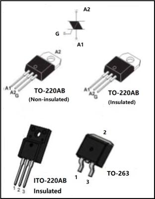 China 12A Triac Semiconductor Device LGE BT138-600E-LGE Suitable for Inductive Load Switching Applications for sale