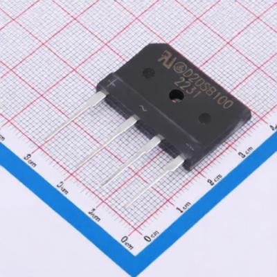 China Durable single phase bridge rectifier LRC D20SB100 with glass passivated junctions and 94V 0 rated plastic package for sale