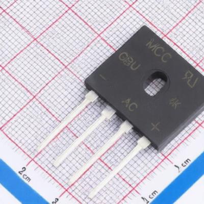 China Single Phase Bridge Rectifier MCC GBU4K-BP with Glass Passivated Material and UL 94V-0 Flammability Certification for sale