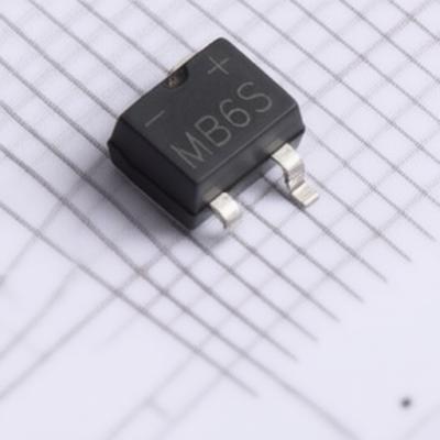 China silicon bridge rectifier luJing MB6S with molded plastic case and high temperature soldering capability for sale