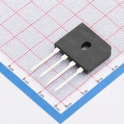 China molded plastic bridge rectifier MSKSEMI GBU1510-MS series with surge overload rating 230 amperes peak for sale
